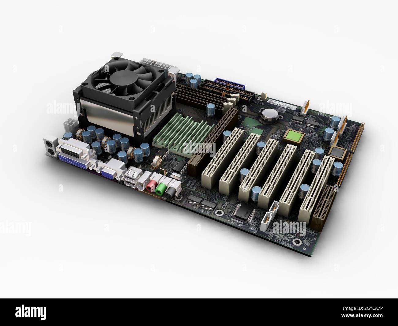 3D render of a motherboard Stock Photo - Alamy