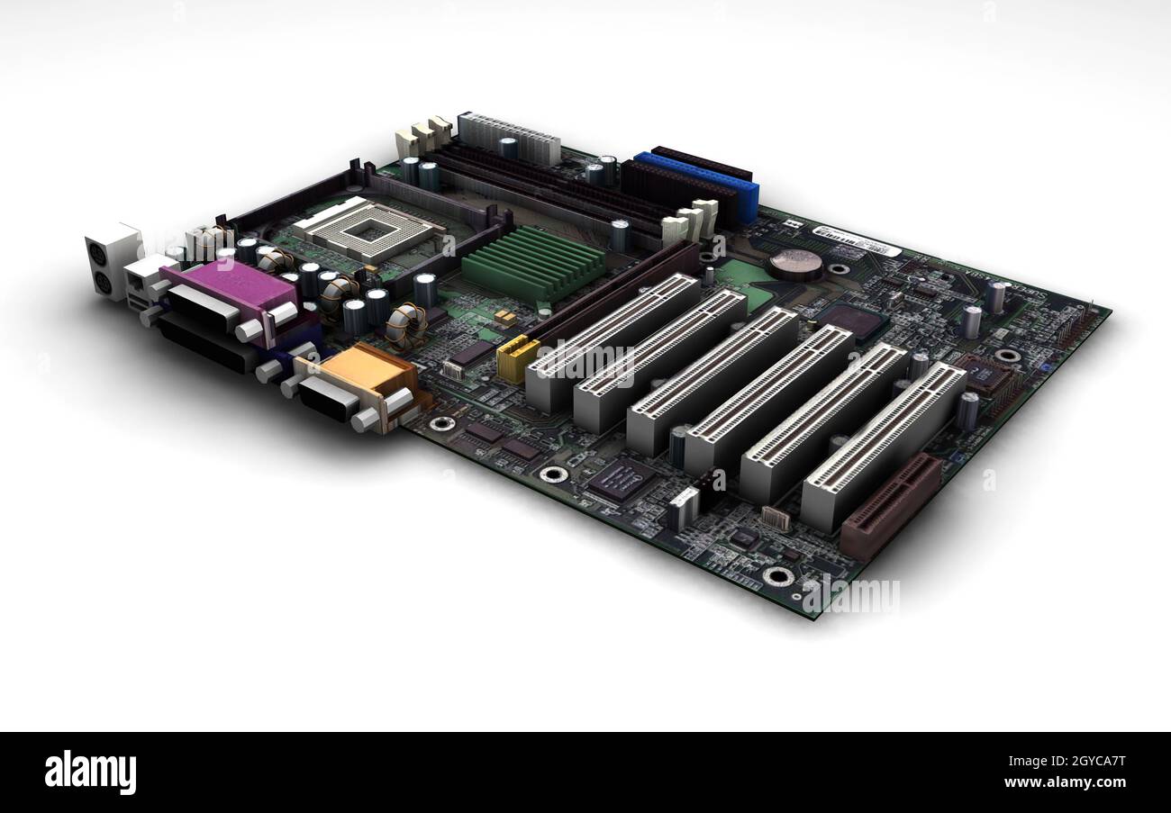3D render of a motherboard Stock Photo - Alamy