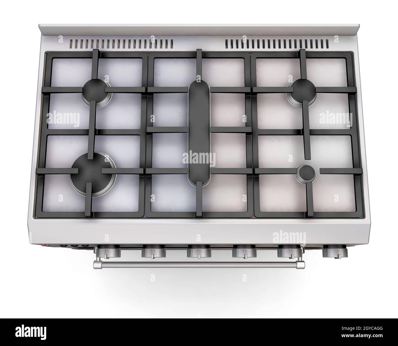 3D render of a cooker - top view Stock Photo - Alamy