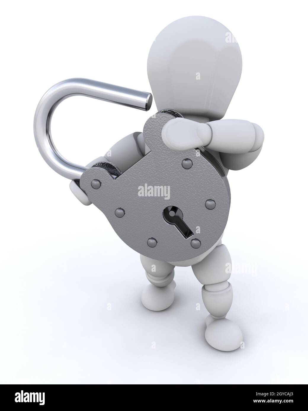 3d man padlock security hi-res stock photography and images - Alamy