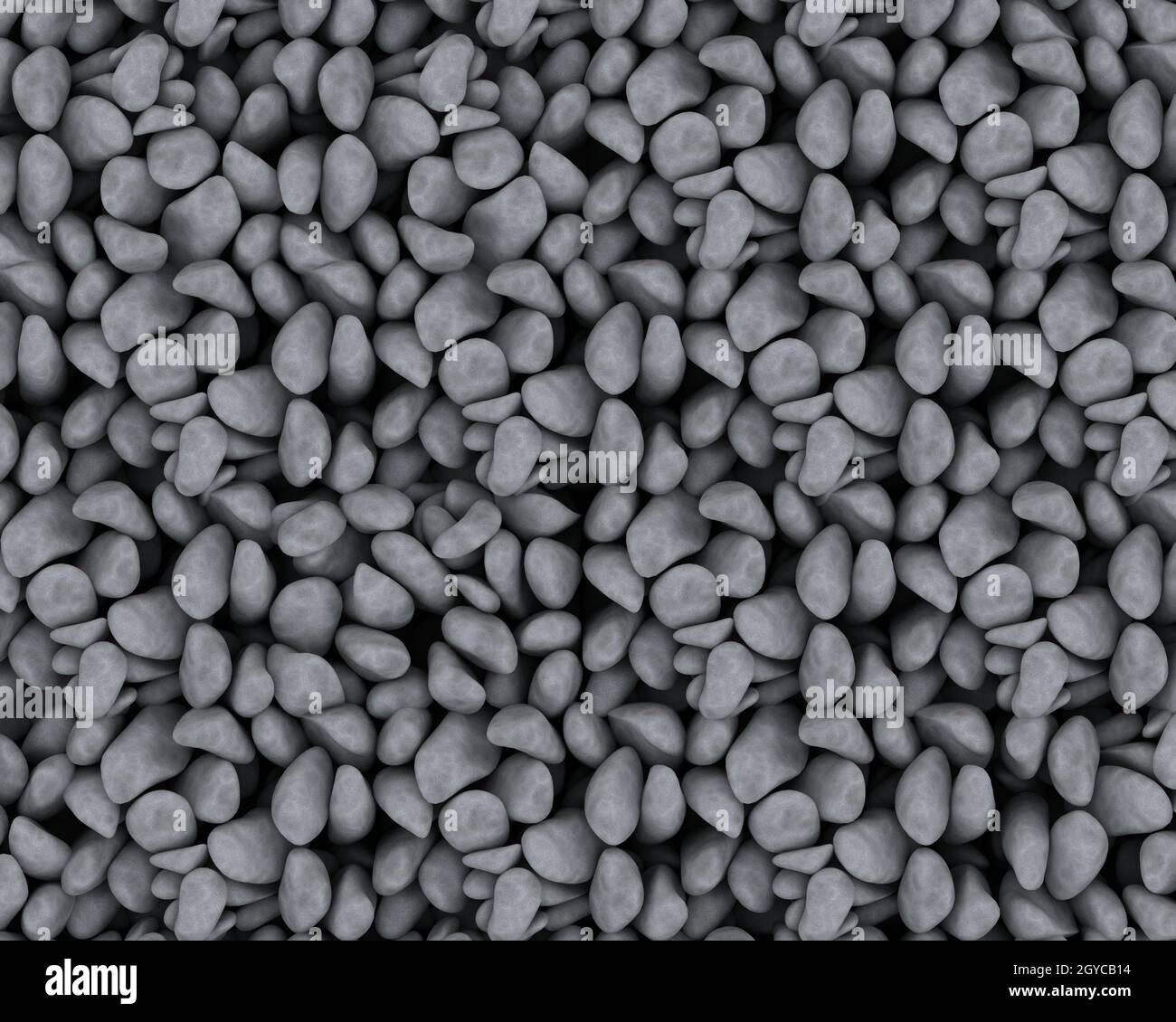 3d render of background texture of natural pebbles Stock Photo - Alamy