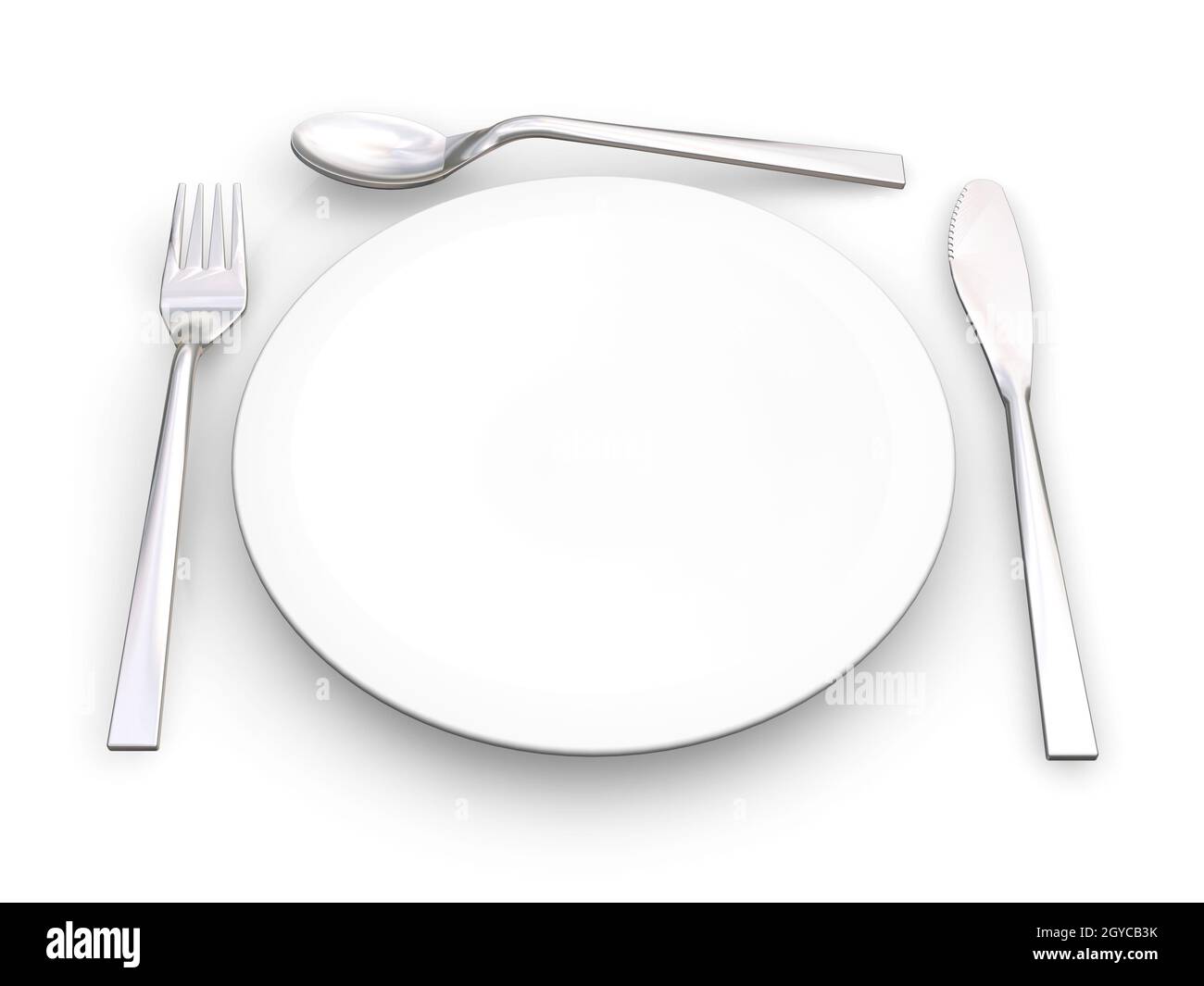 3D render of a place setting Stock Photo - Alamy