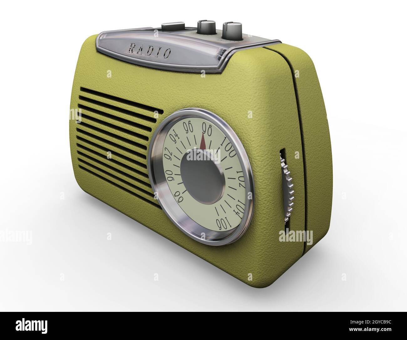 3D render of a retro styled radio Stock Photo - Alamy