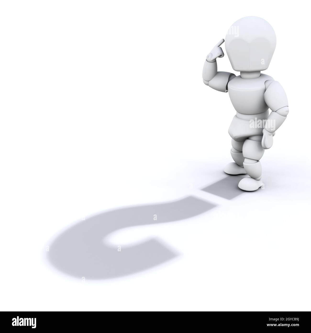 Person with question mark as their shadow Stock Photo - Alamy