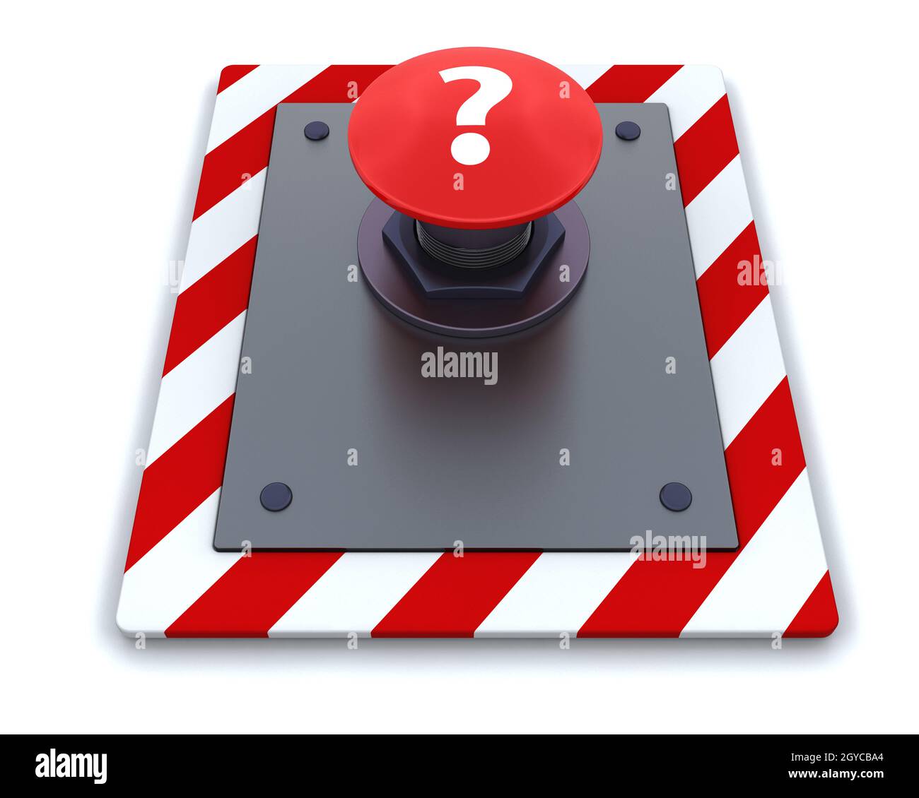 3d render of push button with symbol Stock Photo - Alamy