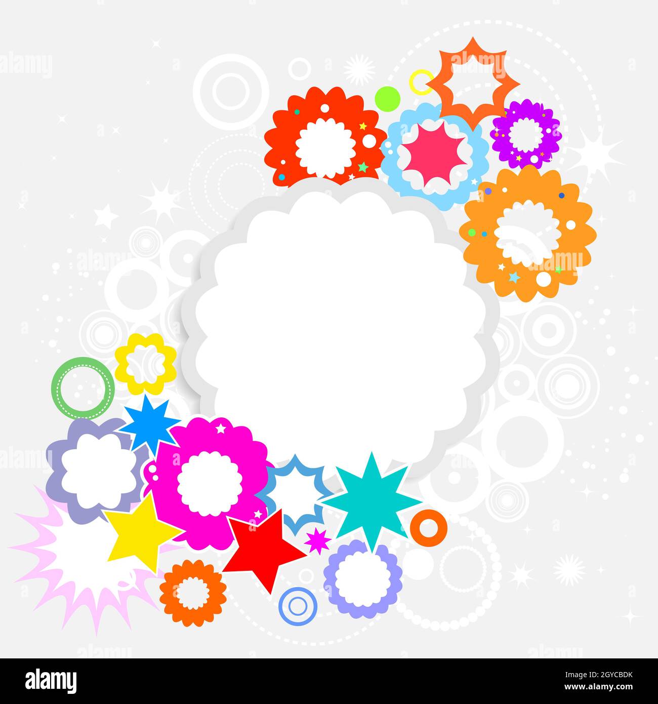 Brightly coloured retro styled background Stock Photo - Alamy