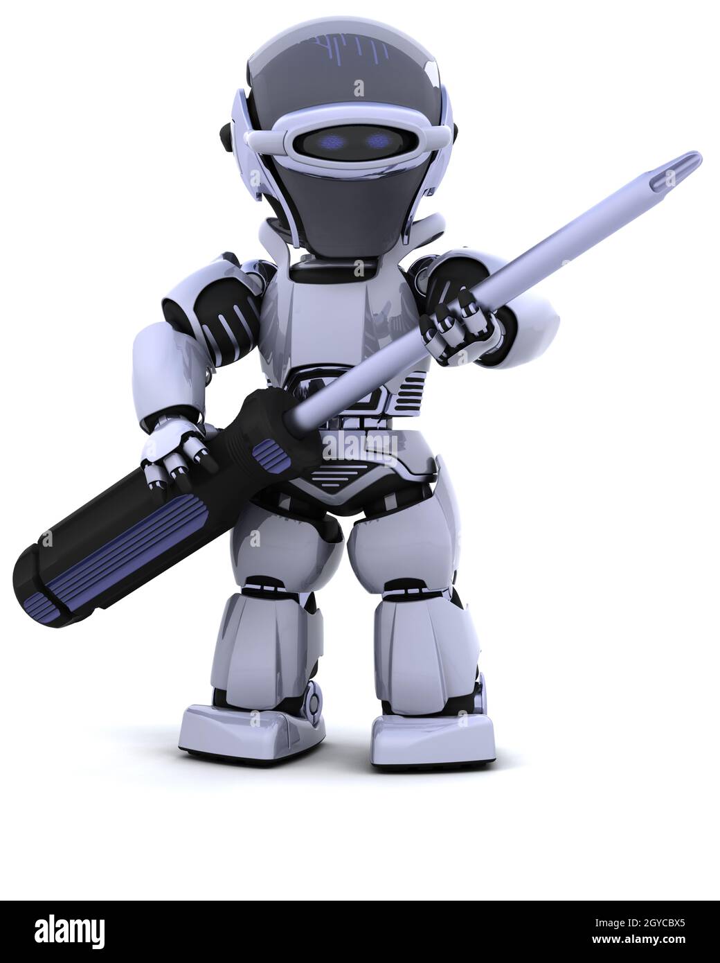 3D render of robot with Stock Photo - Alamy