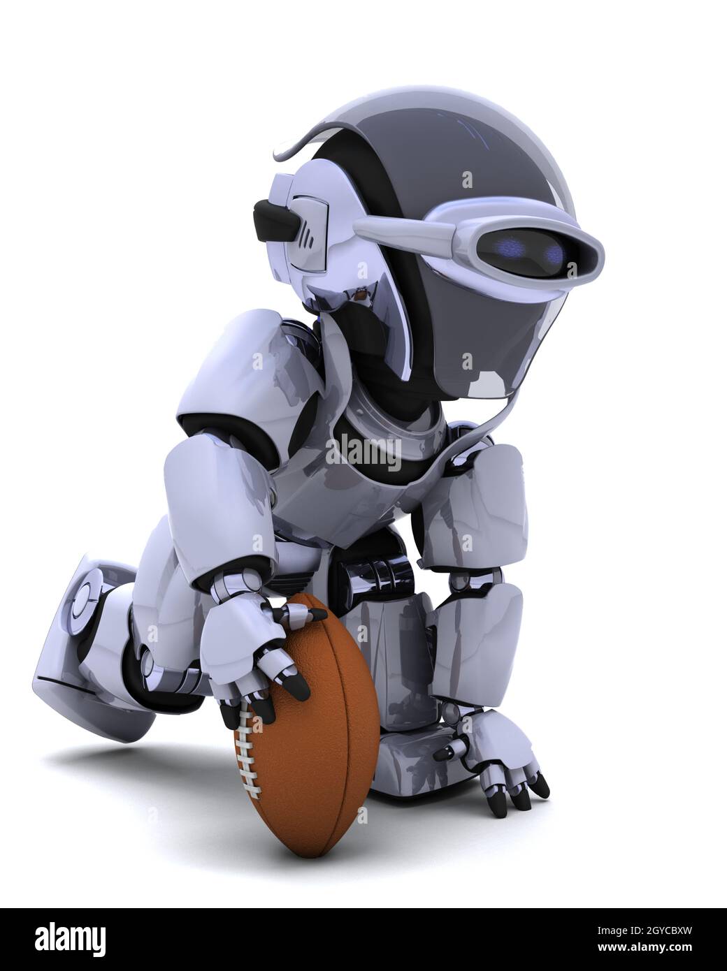 3D render of a Robot playing american football Stock Photo - Alamy