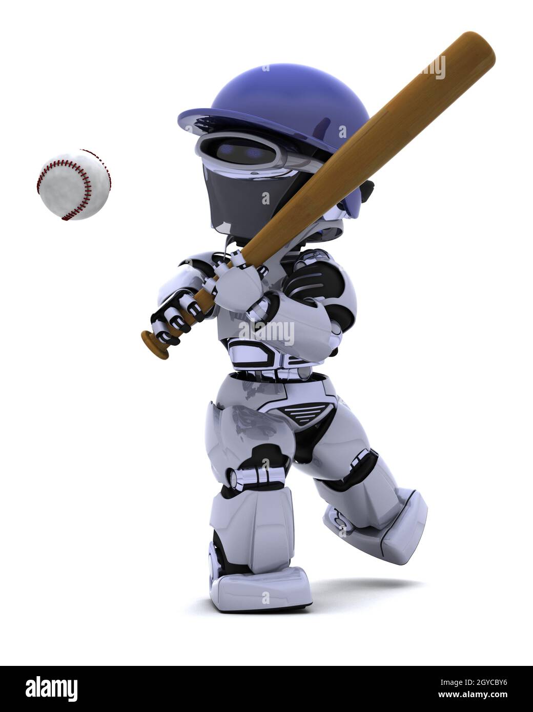 Futuristic helmet render Cut Out Stock Images & Pictures - Alamy