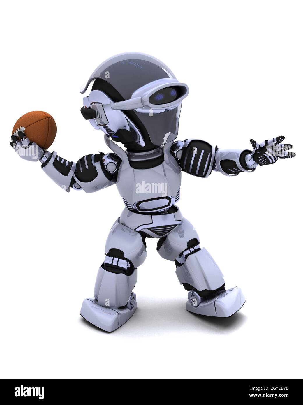 3D render of a Robot playing american football Stock Photo - Alamy