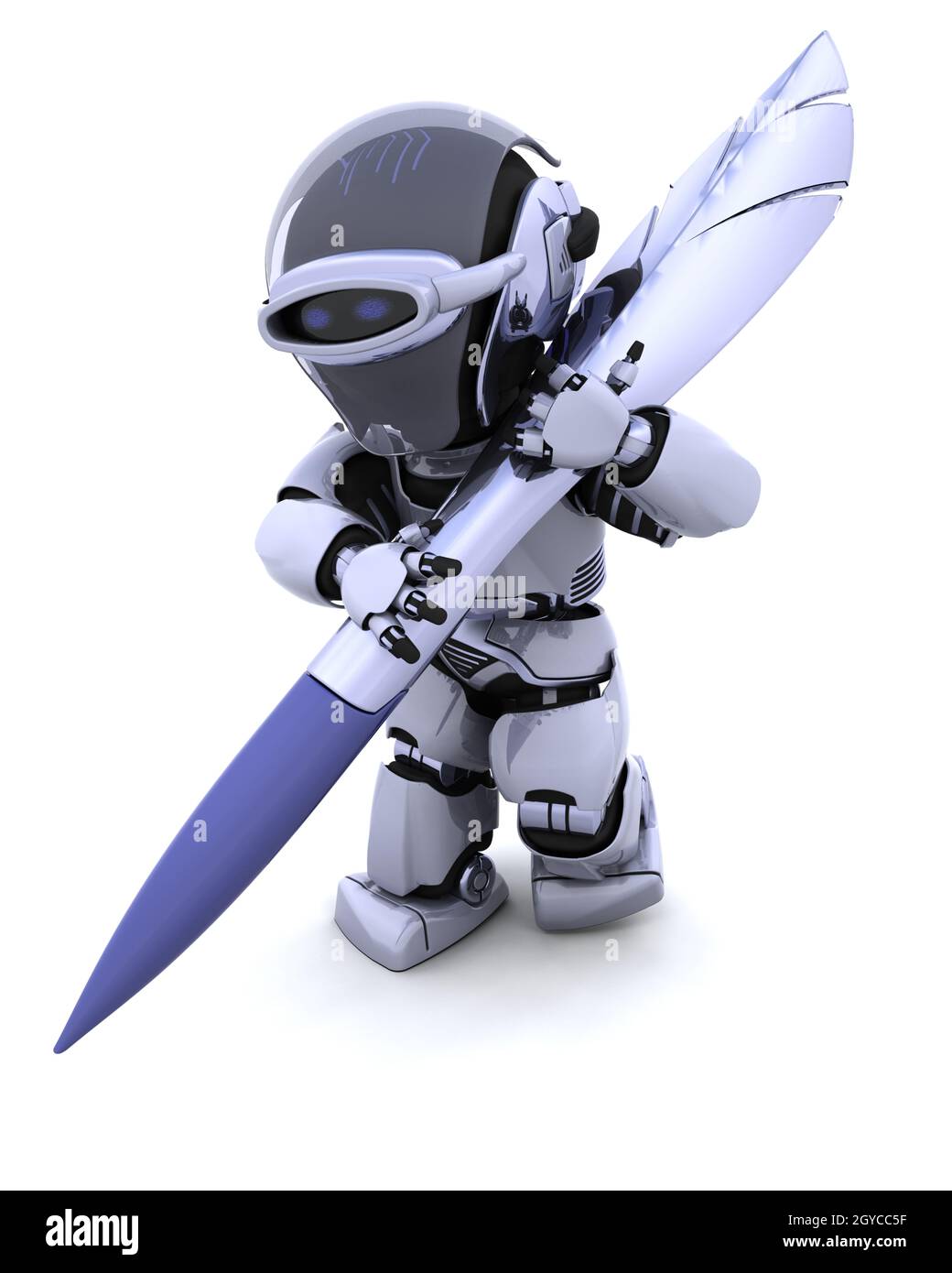 3D render of a robot writing with pen Stock Photo - Alamy