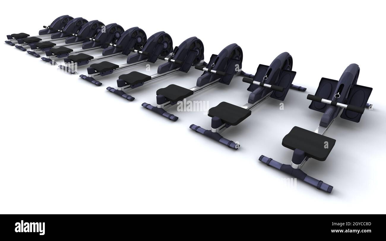 Rowing machines Cut Out Stock Images & Pictures - Alamy