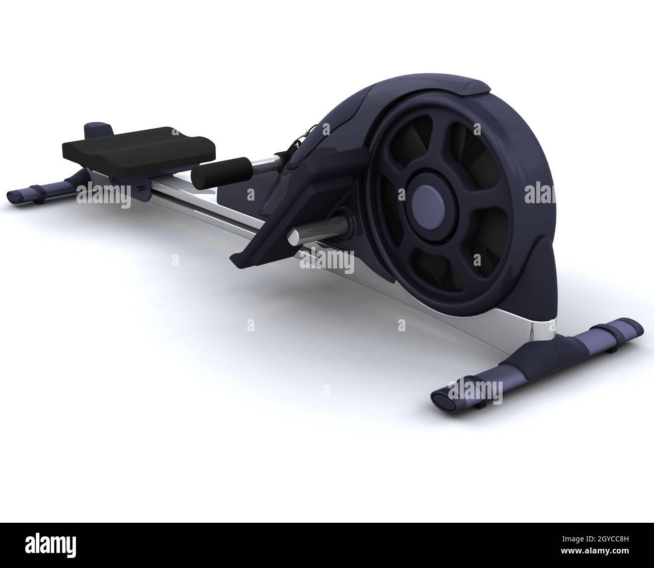 3D render of a rowing machine isolated on white Stock Photo - Alamy
