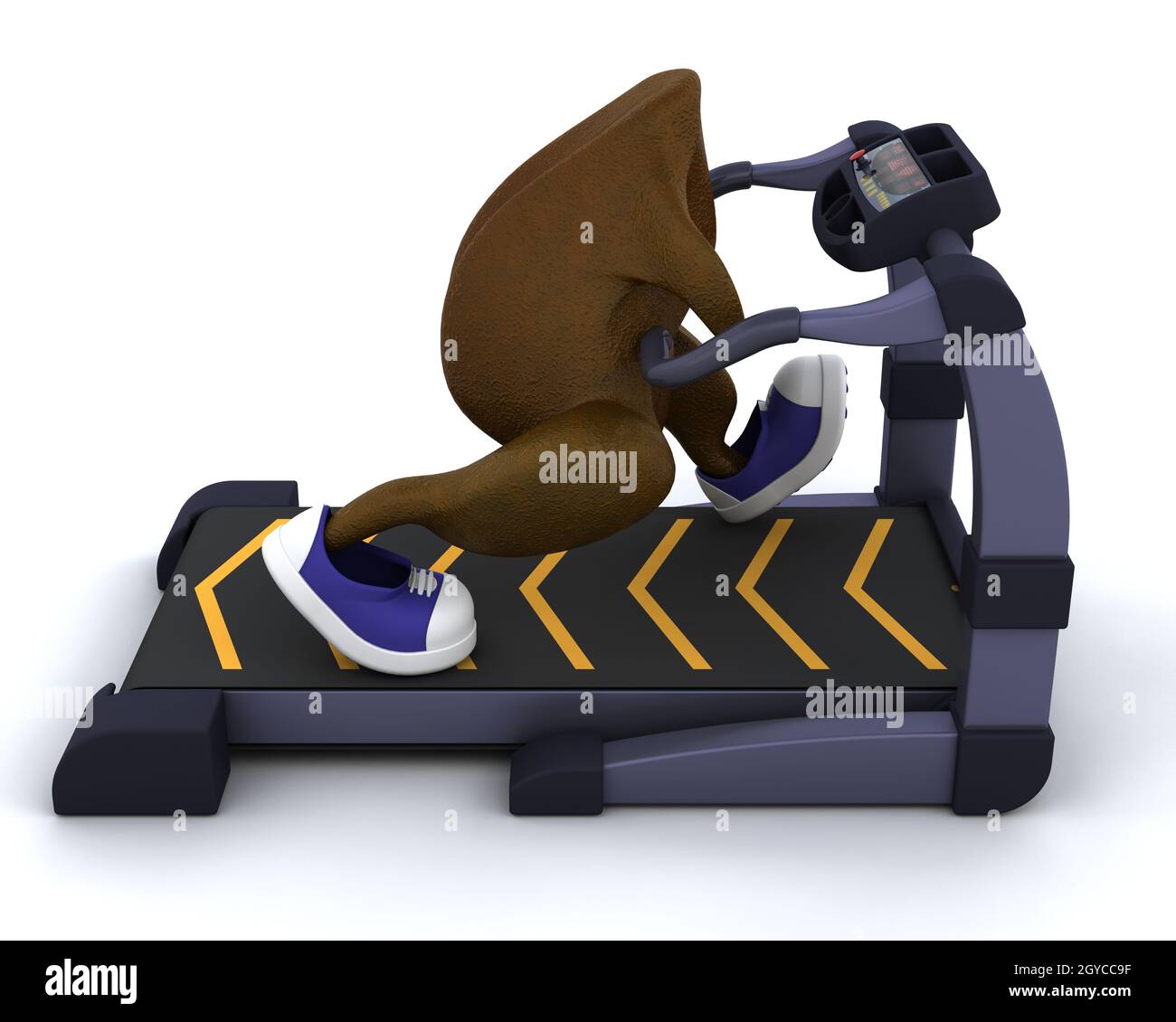 3D render of a turkey running on a treadmill Stock Photo - Alamy