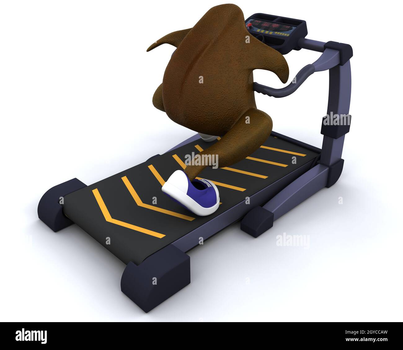 3D render of a turkey running on a treadmill Stock Photo - Alamy