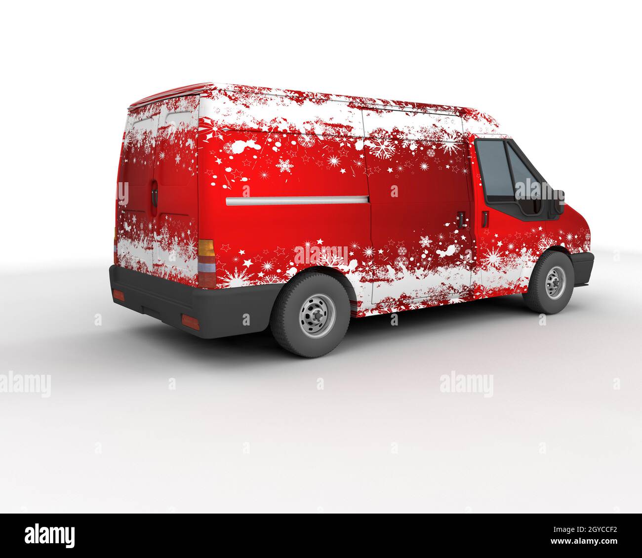 3d render christmas delivery van hi-res stock photography and images ...