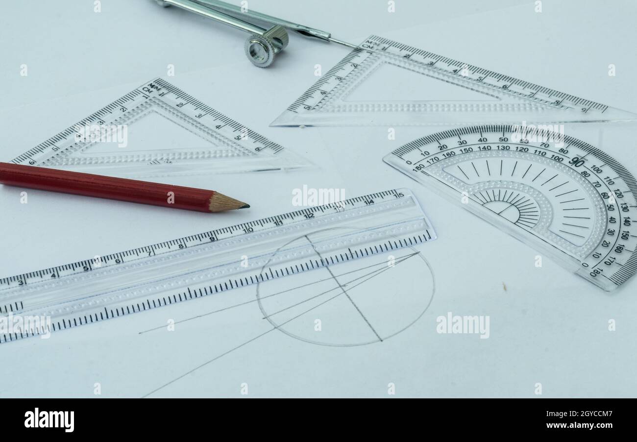 Design Professional services drawing tools close up Stock Photo - Alamy