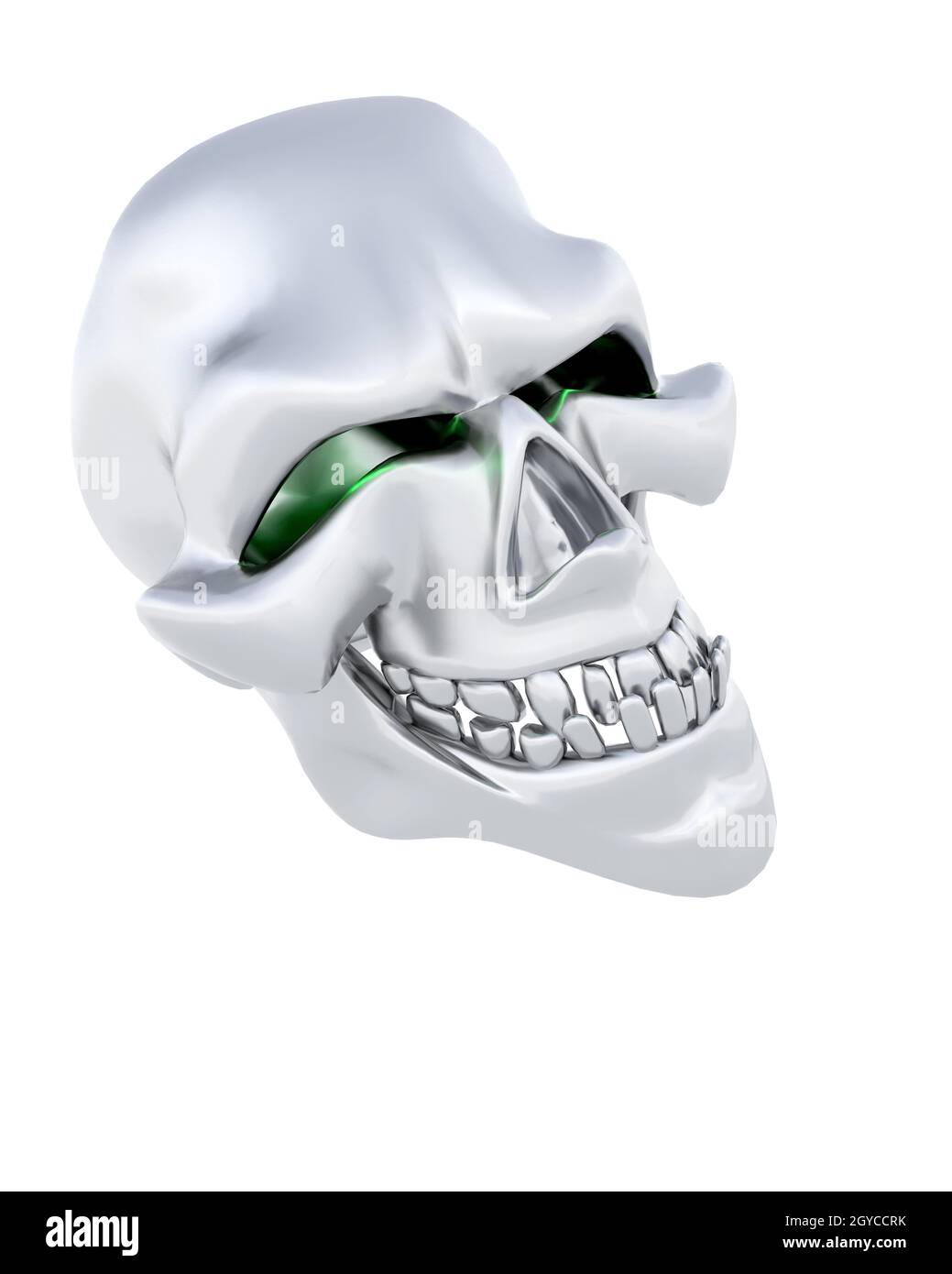 3D Render of a Halloween Evil Skull Head Stock Photo - Alamy