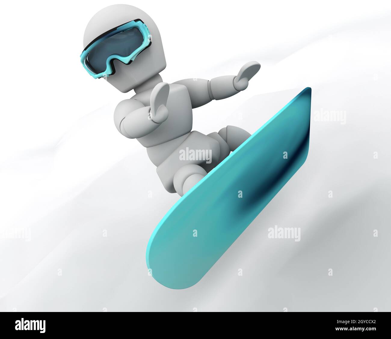3D render of a man competing in the snowboard Stock Photo - Alamy