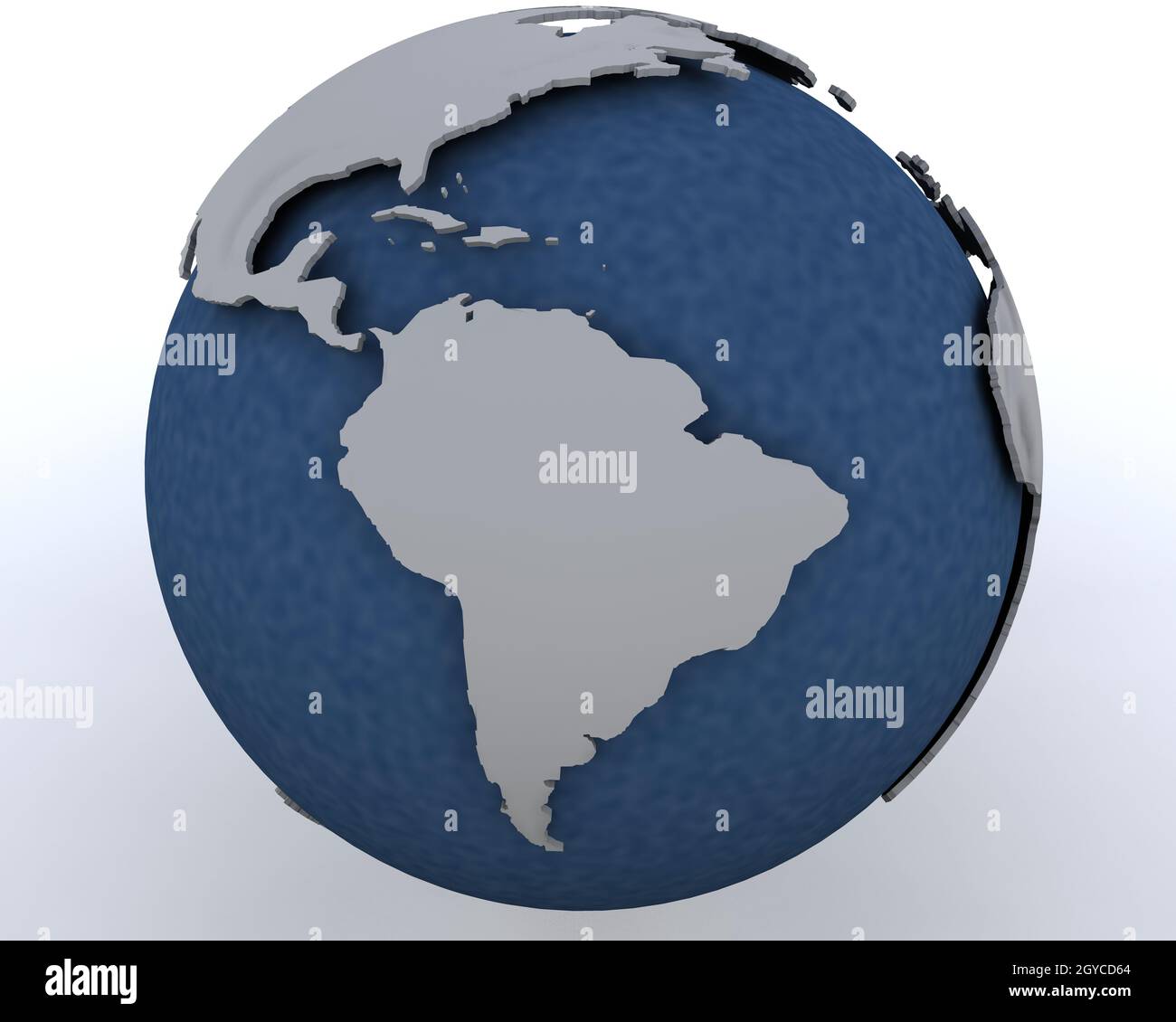 3D render of a Globe showing south america region Stock Photo - Alamy