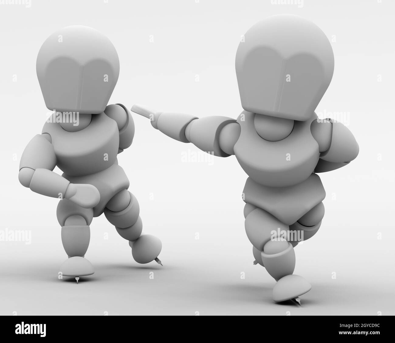 3D render of men competing in the speed skating Stock Photo - Alamy