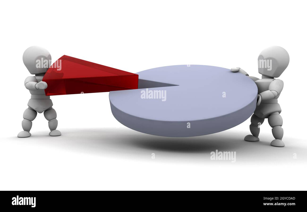 3d business people pie chart hi-res stock photography and images - Alamy