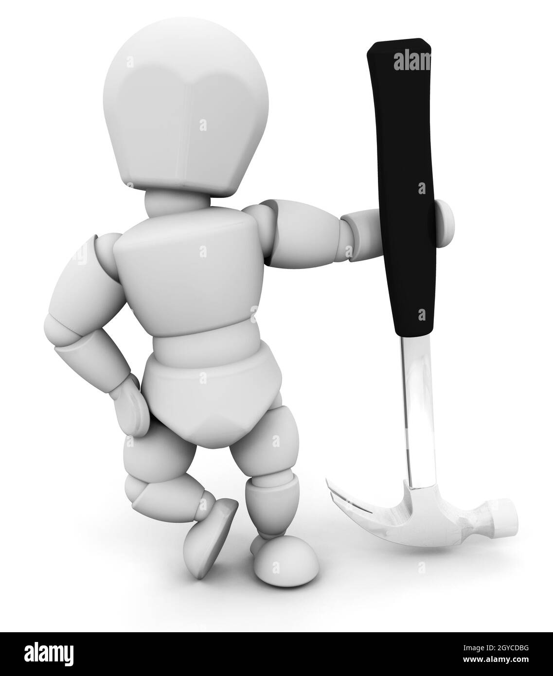 Female worker hammer Black and White Stock Photos & Images - Alamy