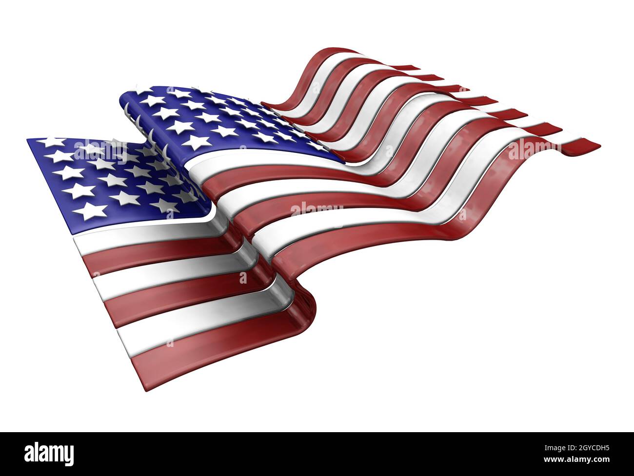 3D render of the American flag Stock Photo - Alamy