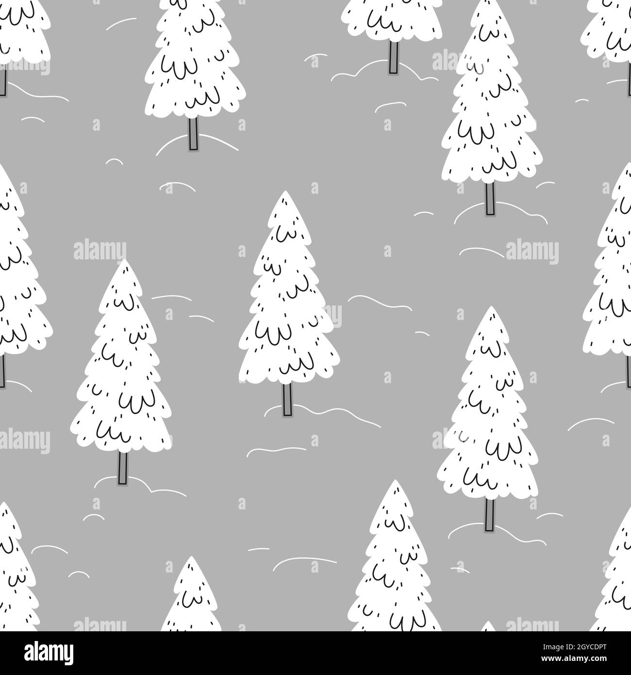 Spruce trees in snowy Stock Vector Images - Alamy