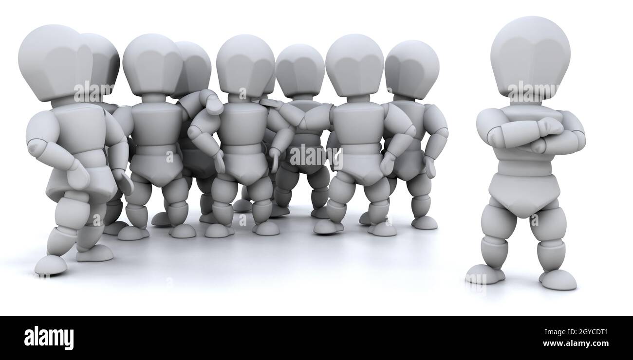 One person leading a team Stock Photo - Alamy