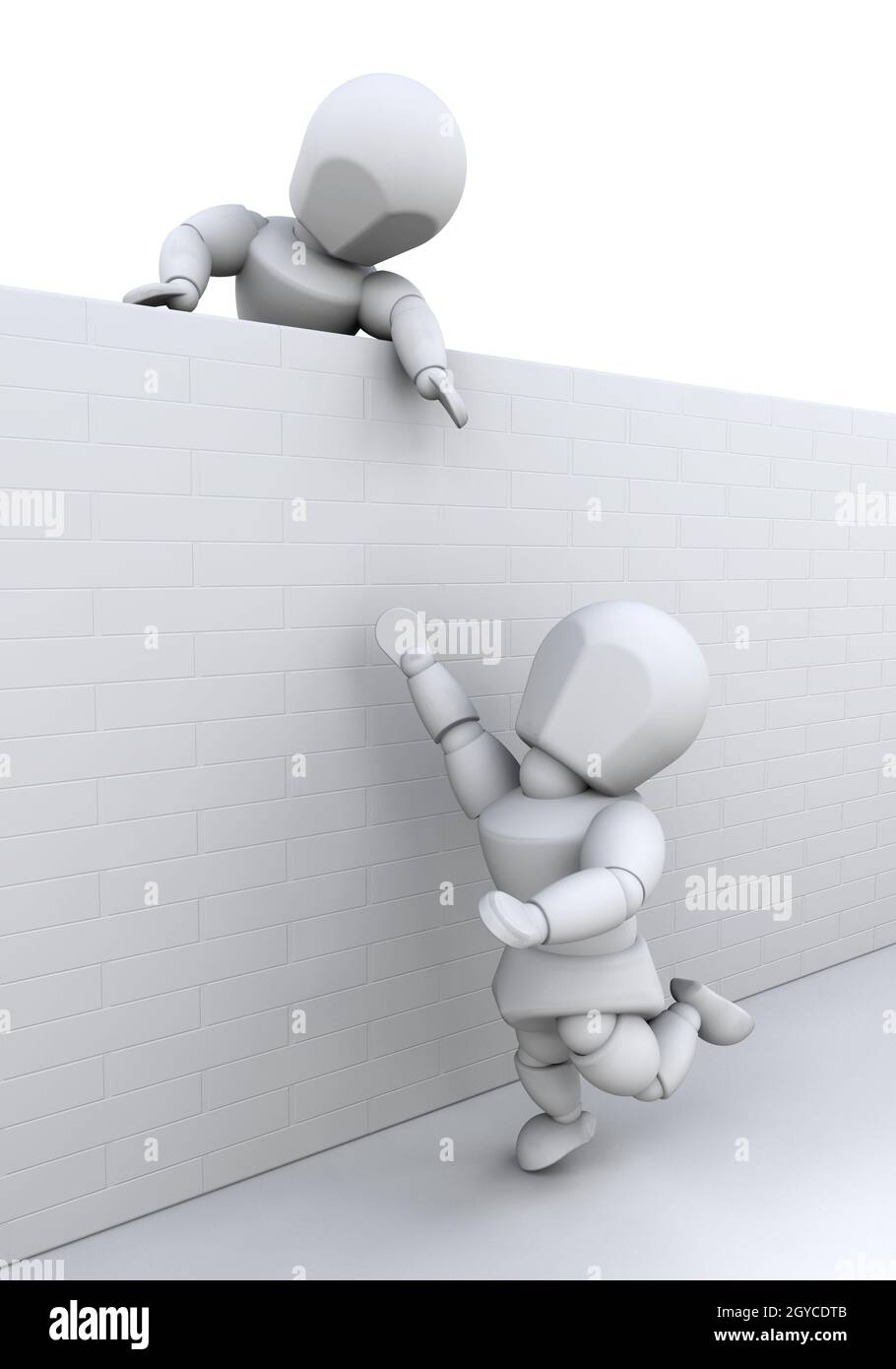 3D rendered image showing teamwork Stock Photo - Alamy