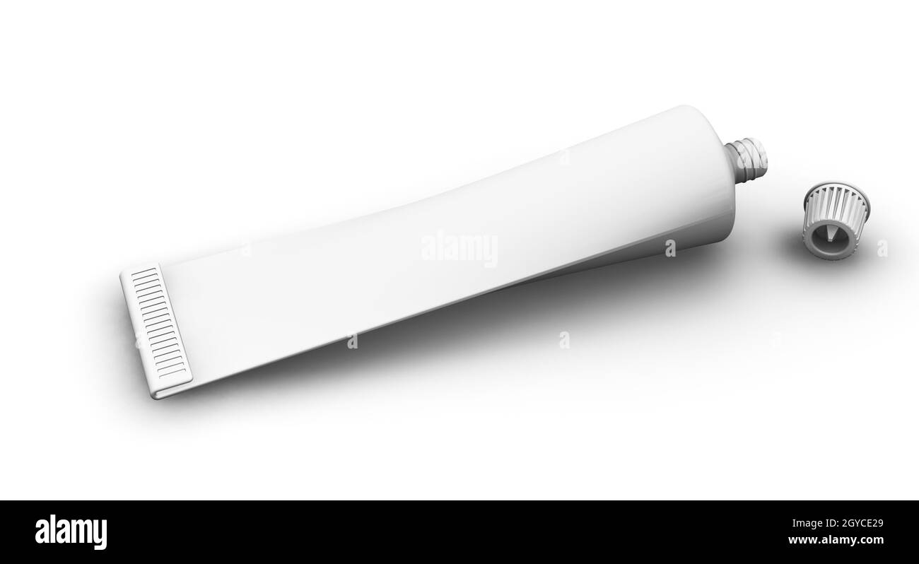 3D render of a blank tube Stock Photo - Alamy