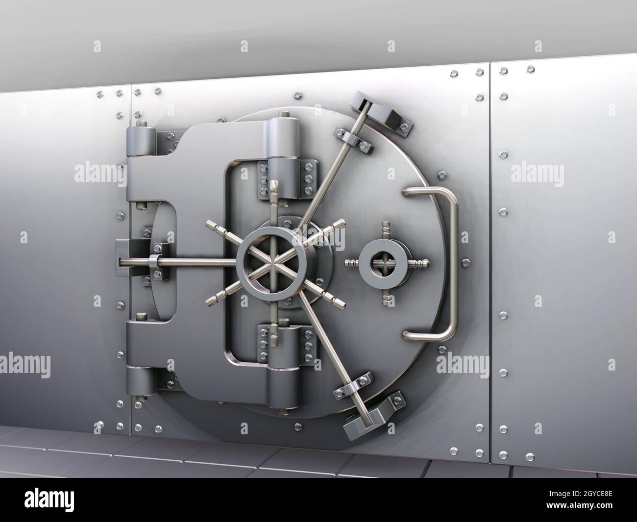 Metallic bank vault door hi-res stock photography and images - Alamy