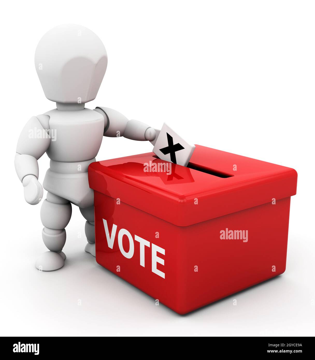 3D render of someone voting Stock Photo - Alamy