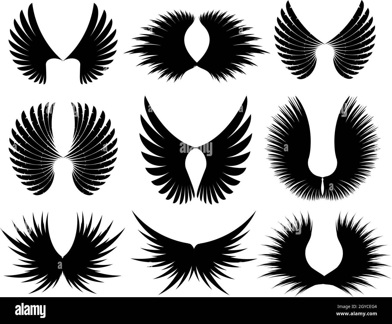 Angel wings designs Cut Out Stock Images & Pictures - Alamy