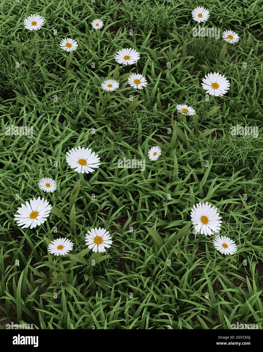 3D render of spring flowers in bloom Stock Photo - Alamy