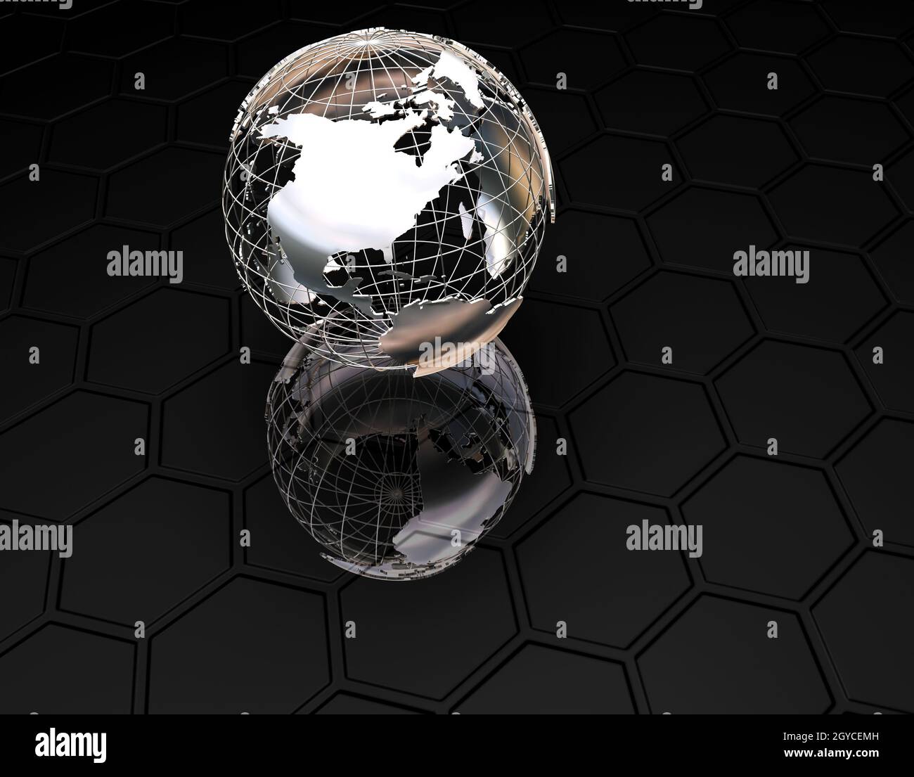 3D wireframe globe on textured black background Stock Photo - Alamy