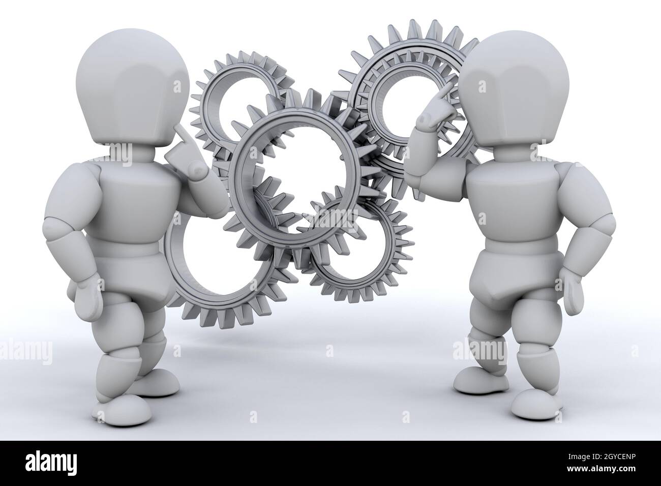 Working together to solve the problem Stock Photo - Alamy