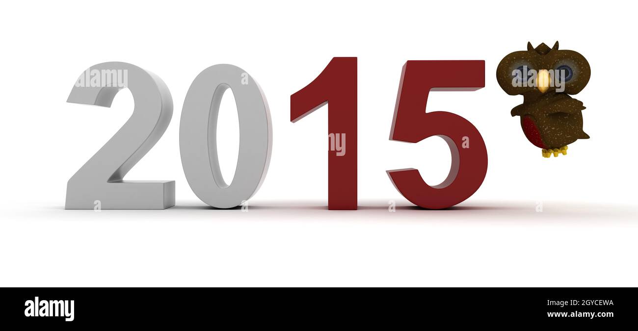 3D Render of Robin celebrating new years Stock Photo - Alamy