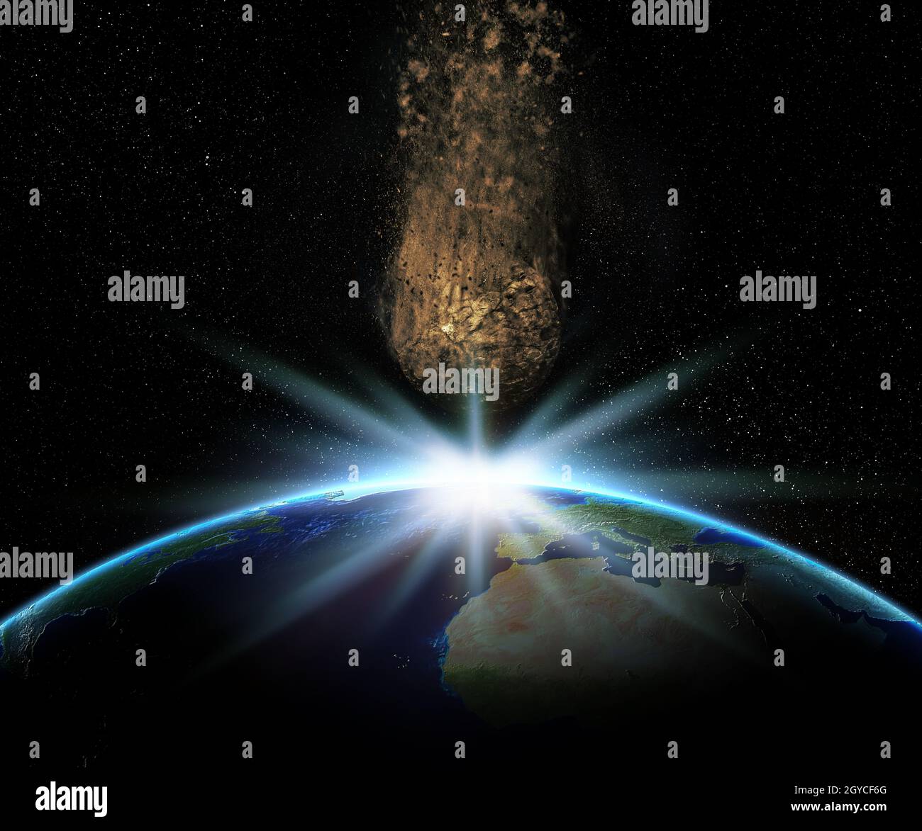 Asteroid hurtling towards earth hi-res stock photography and images - Alamy