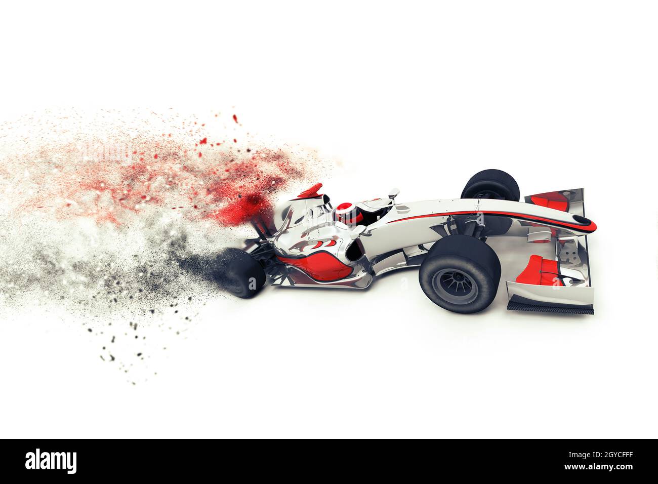 3D render of a generic race car with speed effect Stock Photo - Alamy