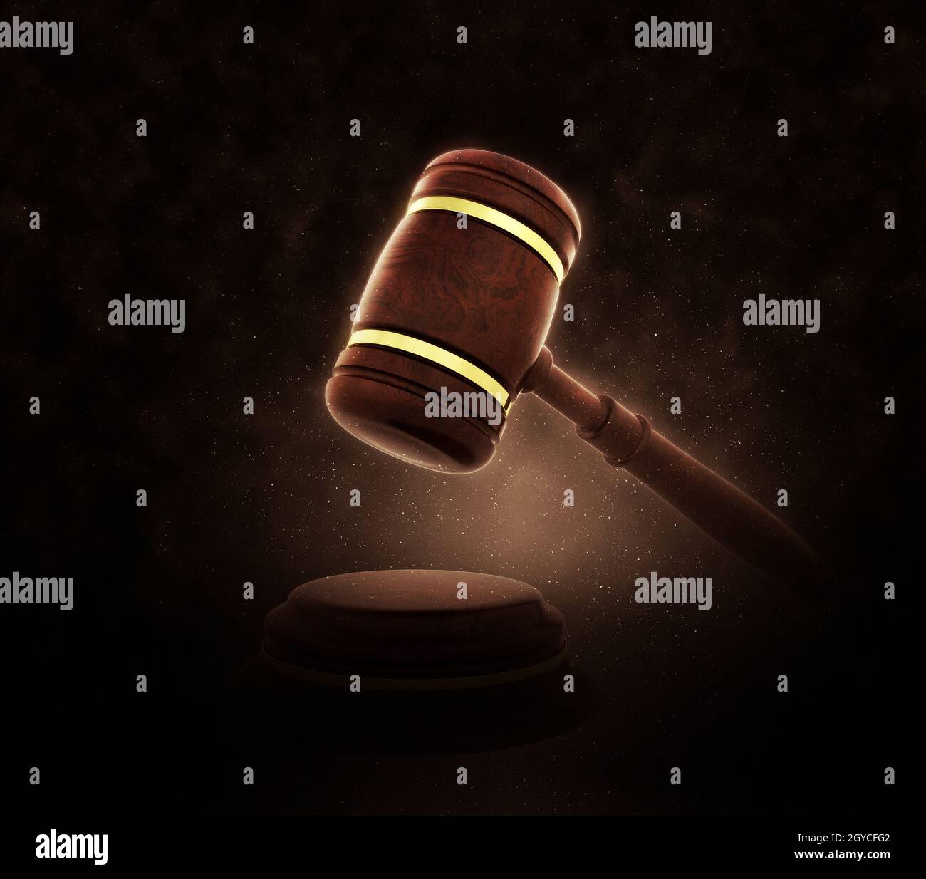 3D render of a gavel on a dramatic background Stock Photo - Alamy