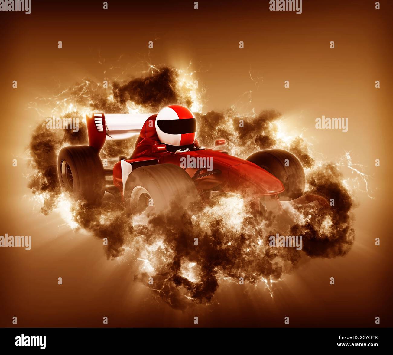 3d render man race car hi-res stock photography and images - Alamy