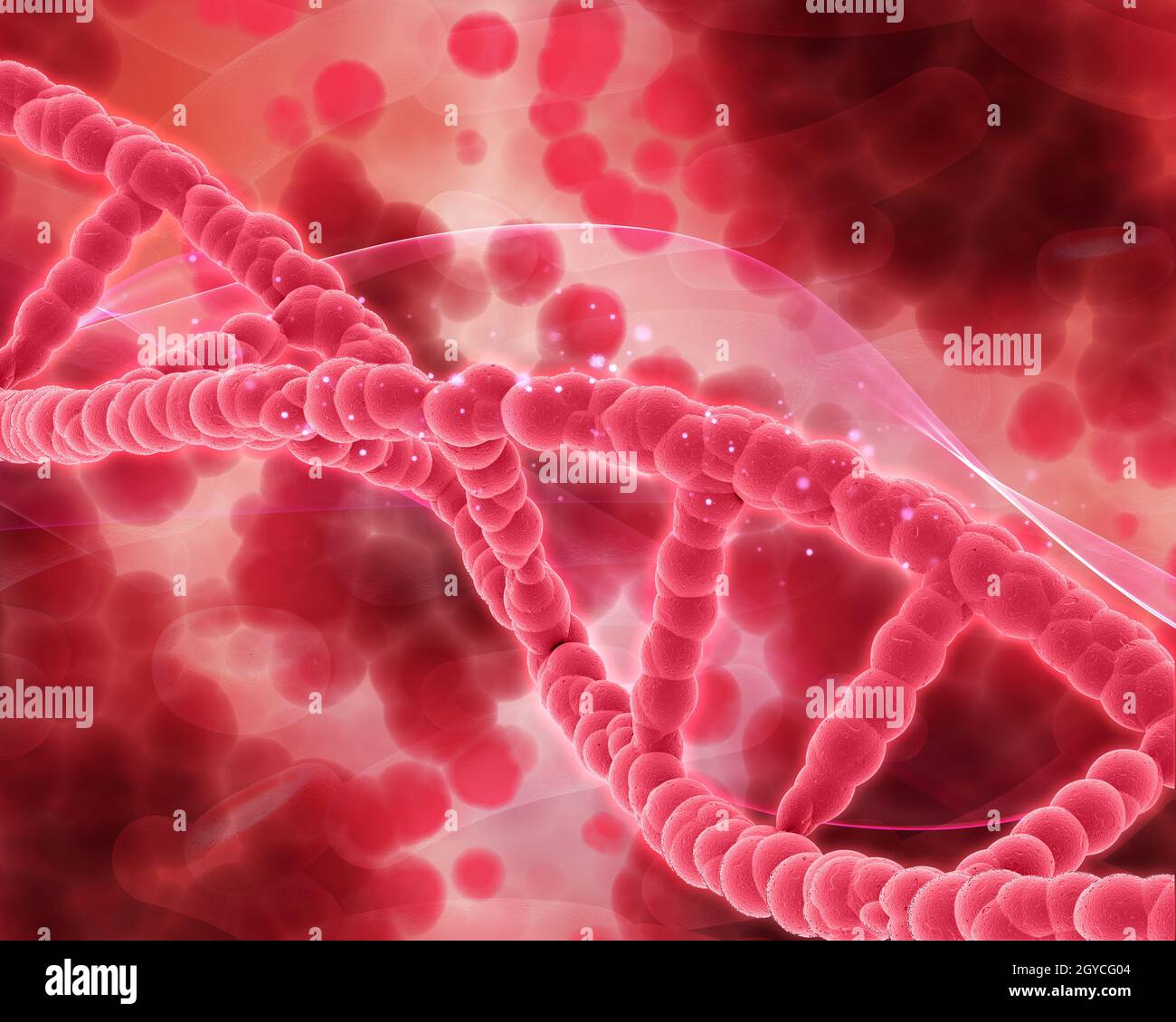 3D render of a medical background with DNA strands Stock Photo - Alamy