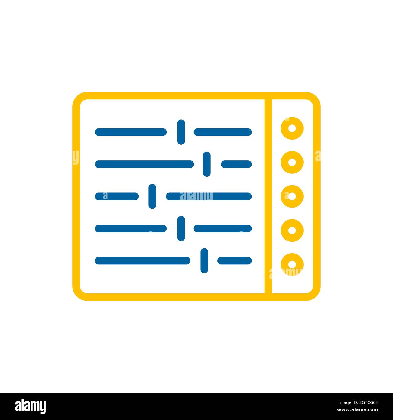 Mixing console vector flat icon. Graph symbol for music and sound web ...