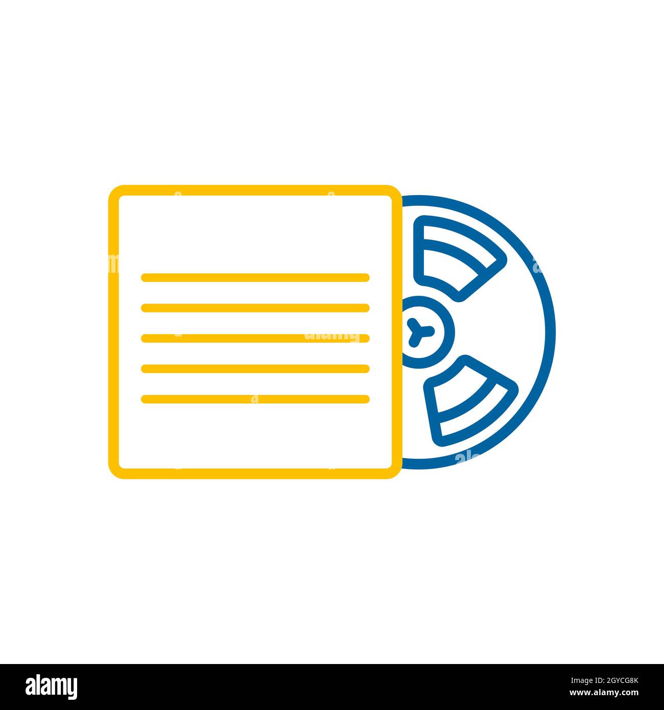 Magnetic tape reel, retro music tape storage vector icon. Music sign ...