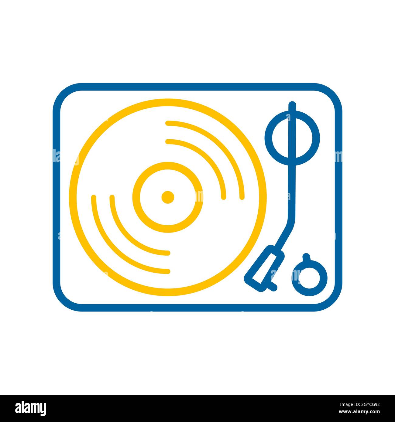 Vinyl record player vector flat icon. Music sign. Graph symbol for ...