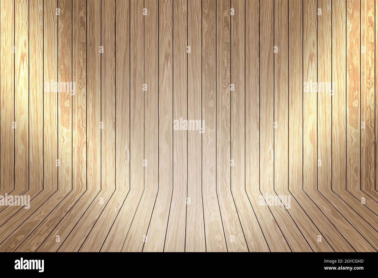 3D render of a wooden display background with spotlights Stock Photo ...