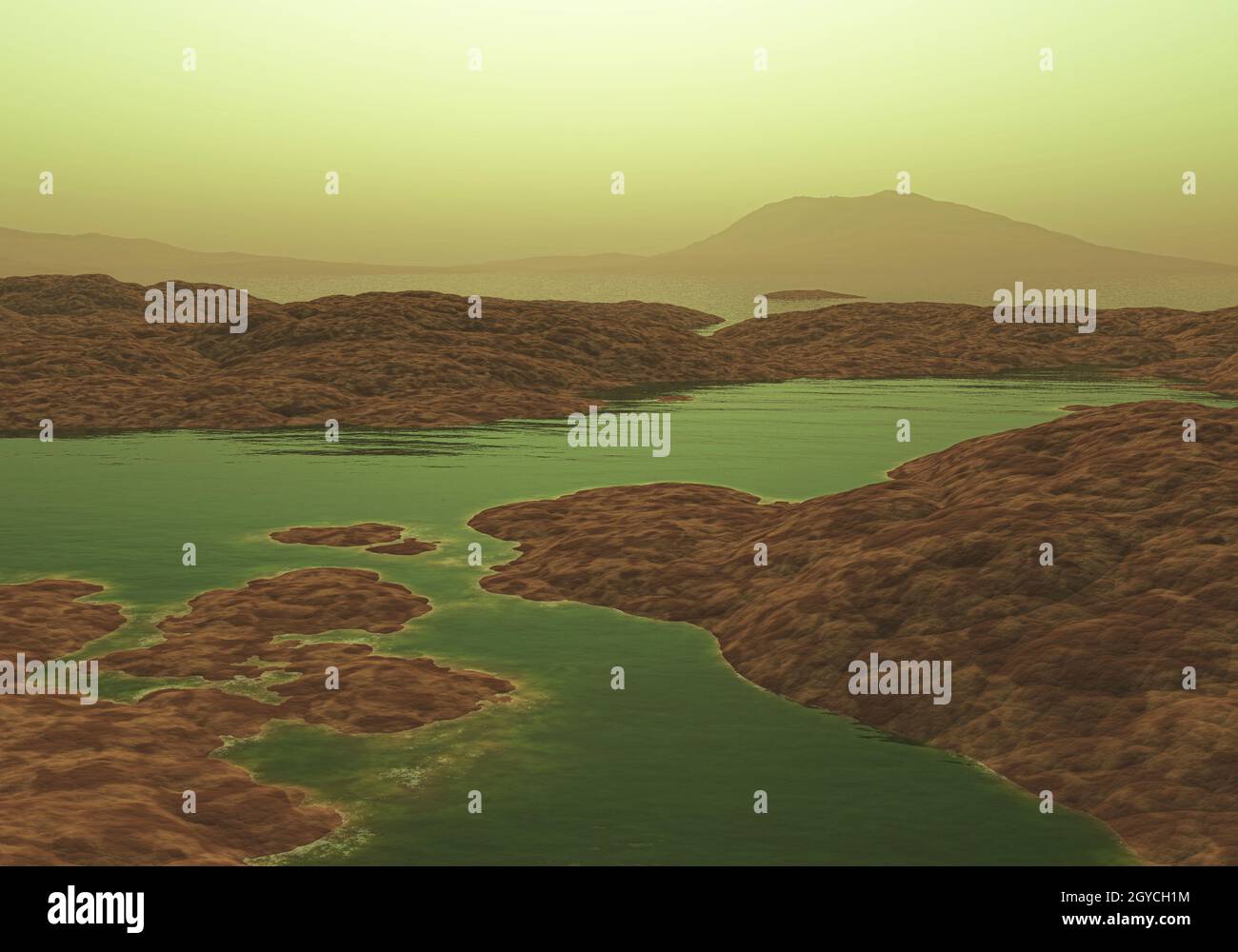 3D render of an alien landscape Stock Photo - Alamy