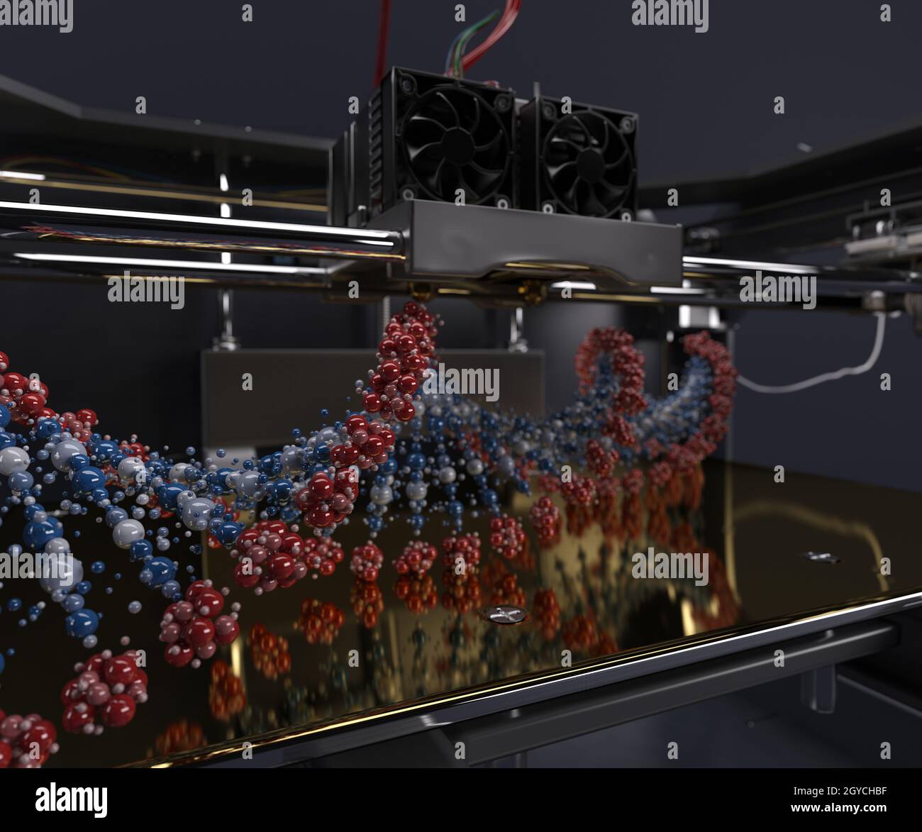 3D Render of 3 Dimensional Printer Stock Photo - Alamy